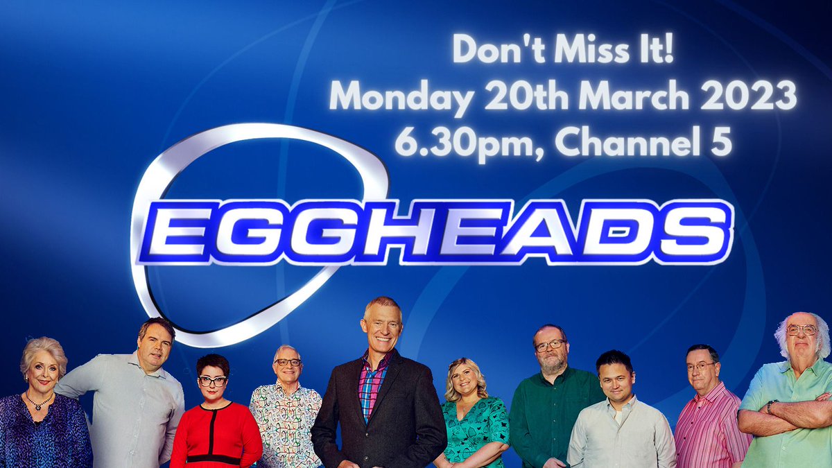 Eggheads Official on Twitter: "#Eggheads BACK on MONDAY with @theJeremyVine at 6.30pm @channel5 ...