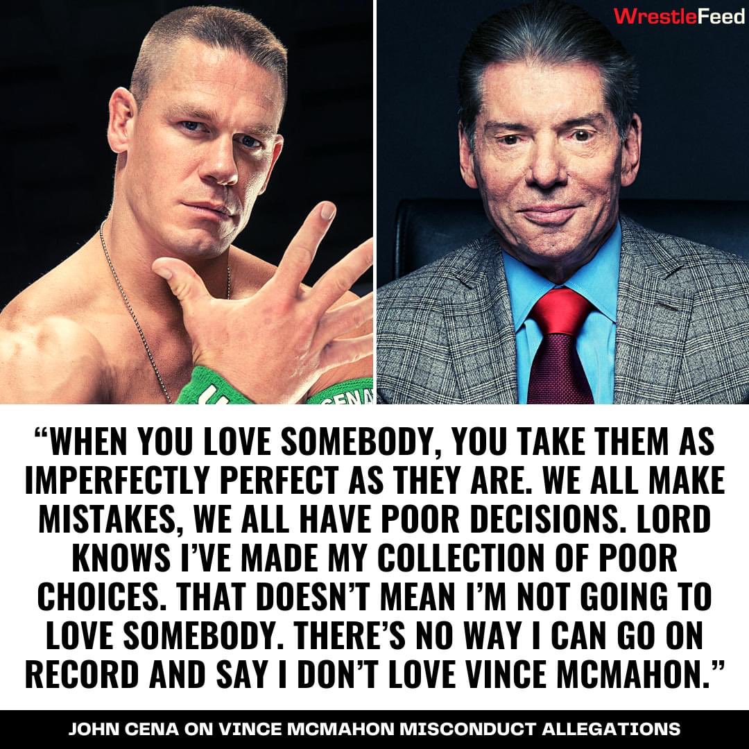 Get The Tables on Twitter: "John Cena thoughts on the Vince McMahon allegations. #WWE"