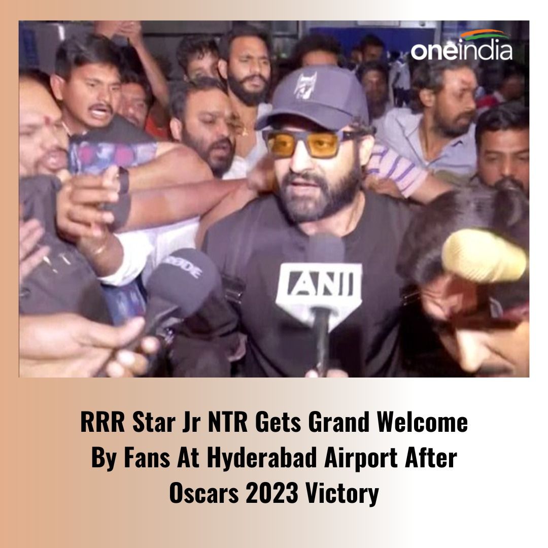 WORLD NTR FANS on Twitter: "RT @Oneindia: Hyderabad: RRR Star Jr NTR Gets Grand Welcome By Fans ...