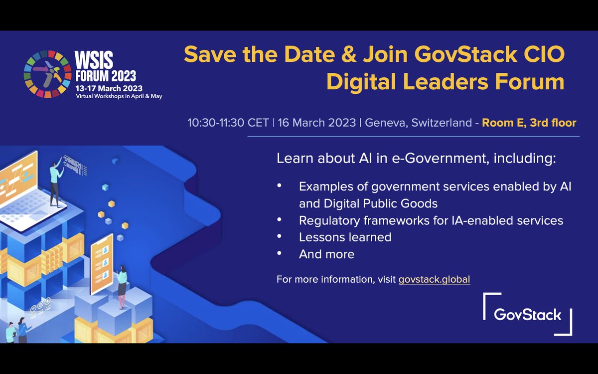 GovStack Global on Twitter: "Join us tomorrow @WSISprocess for the next episode of the GovStack ...