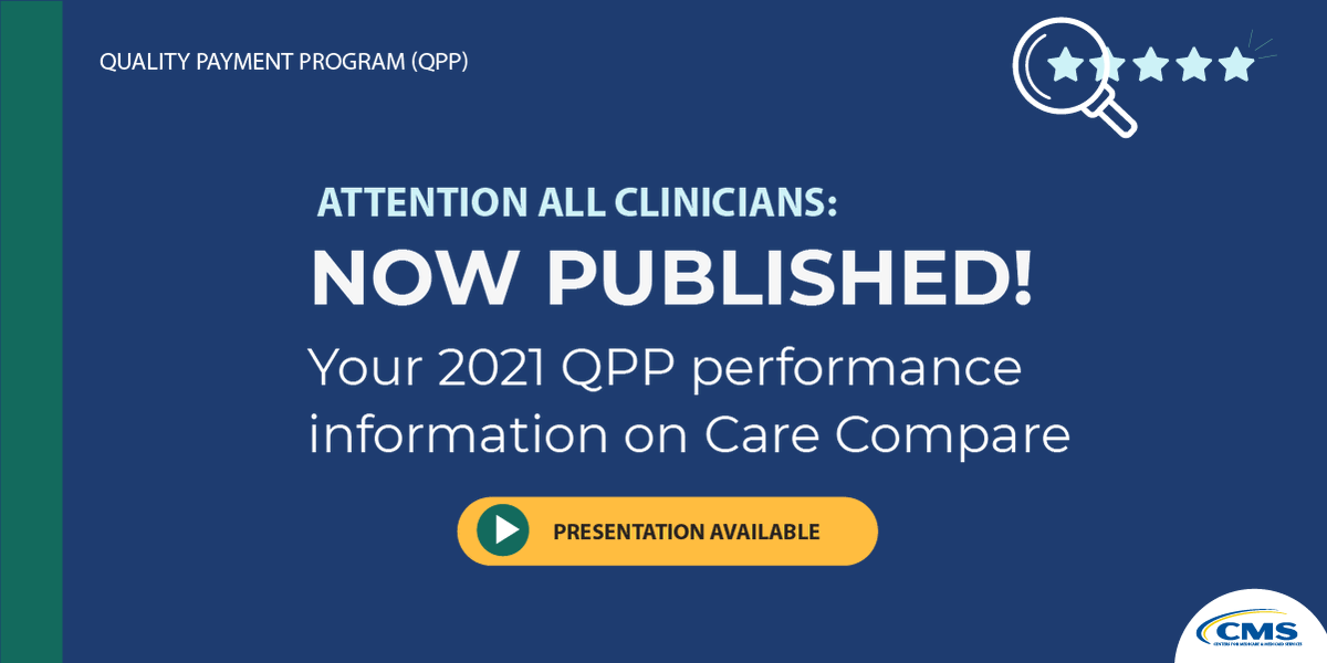 CMSGov on Twitter: "Clinicians: Don’t forget to access the CMS presentation about the 2021 #QPP ...