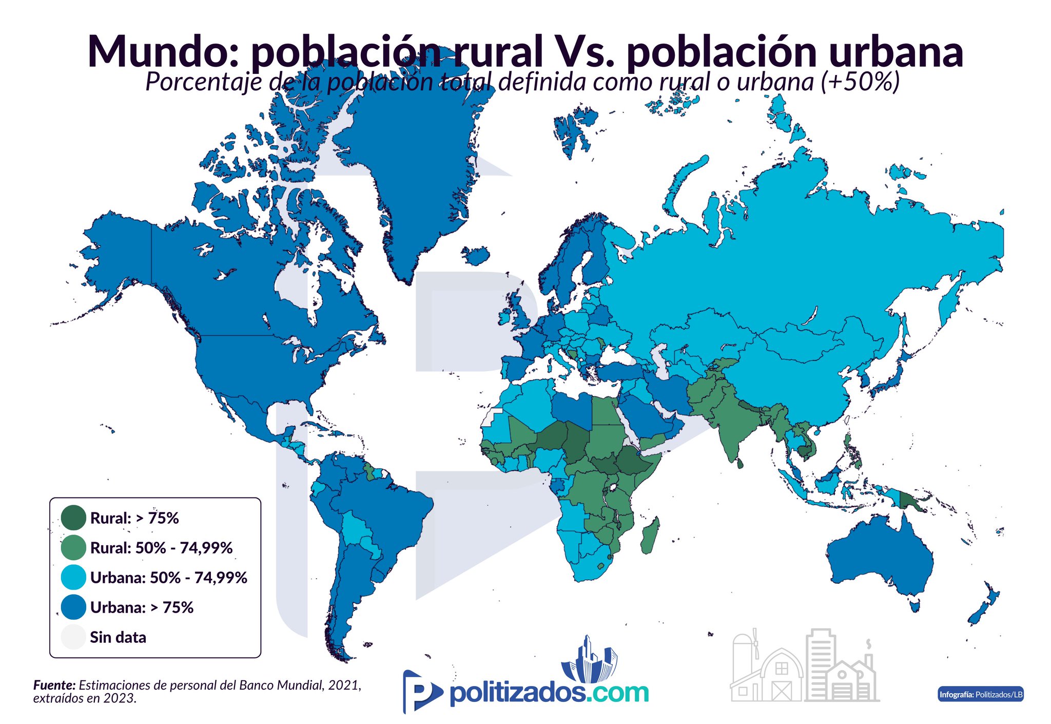 Mapa De Poblacion Del Mundo