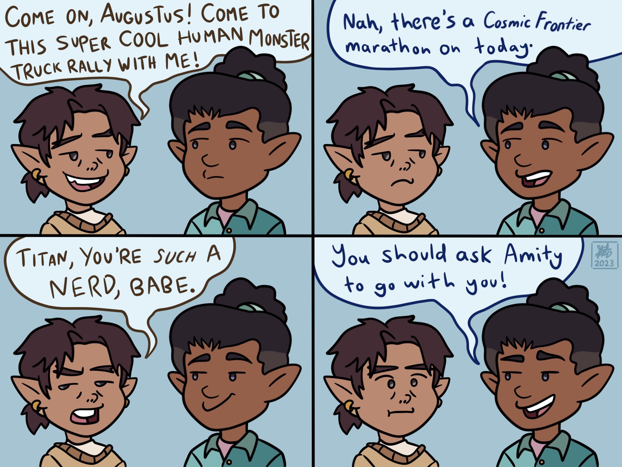 steph 💕🌿 on Twitter: "#gustholomuleweek23 day 3: rejection (but make it silly) basically i was ...