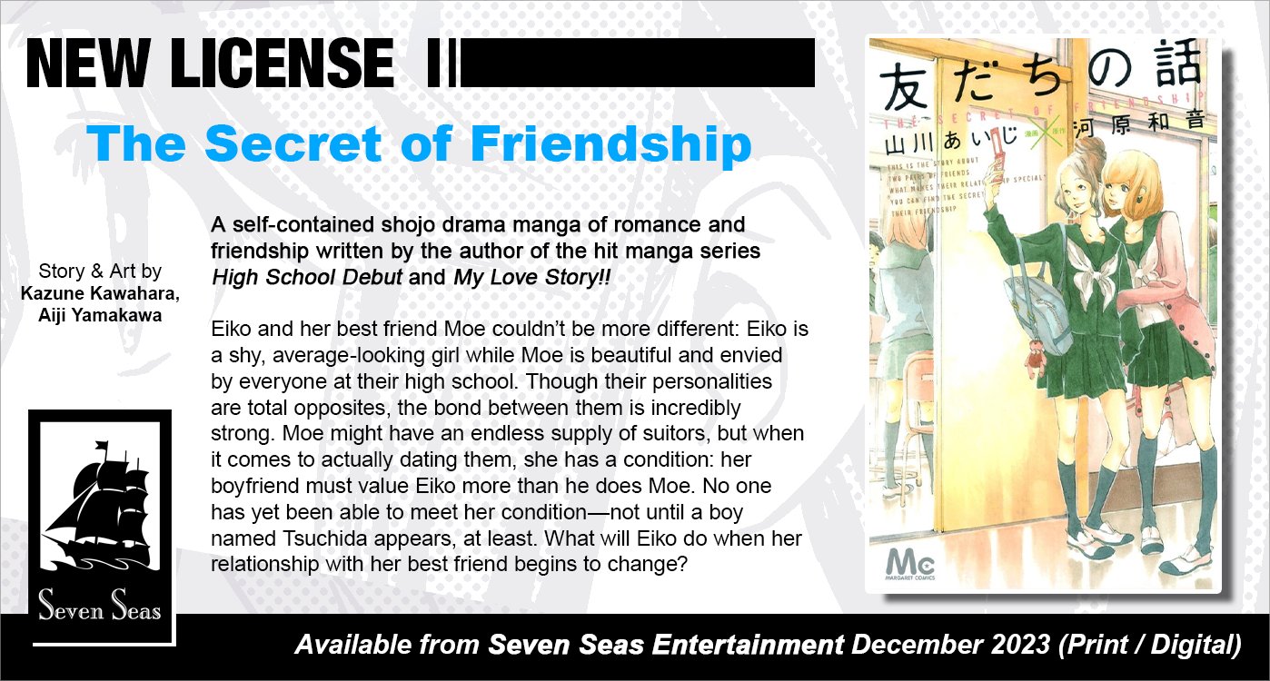 Seven Seas Entertainment on Twitter: "Brand-new license announcement! THE SECRET OF FRIENDSHIP ...