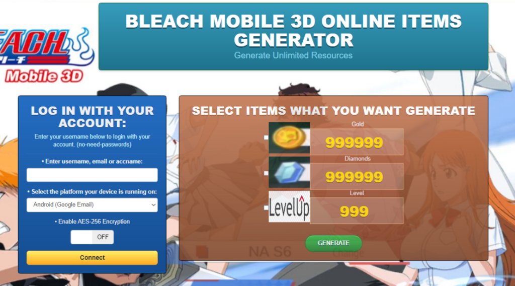 BestGameMods on Twitter: "https://mega-cheat.com/online-generator/bleach-mobile-3d/… BLEACH ...