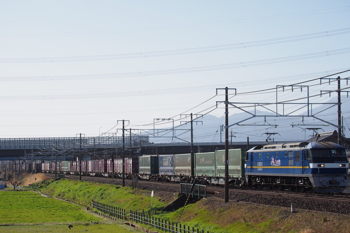 🍪かきてつ☕ on Twitter: "RT @suito_railway: 3/14 1052レ EF210-343 南荒尾(信)→大垣 福田踏切 王子運送U51A-39607,U49A ...