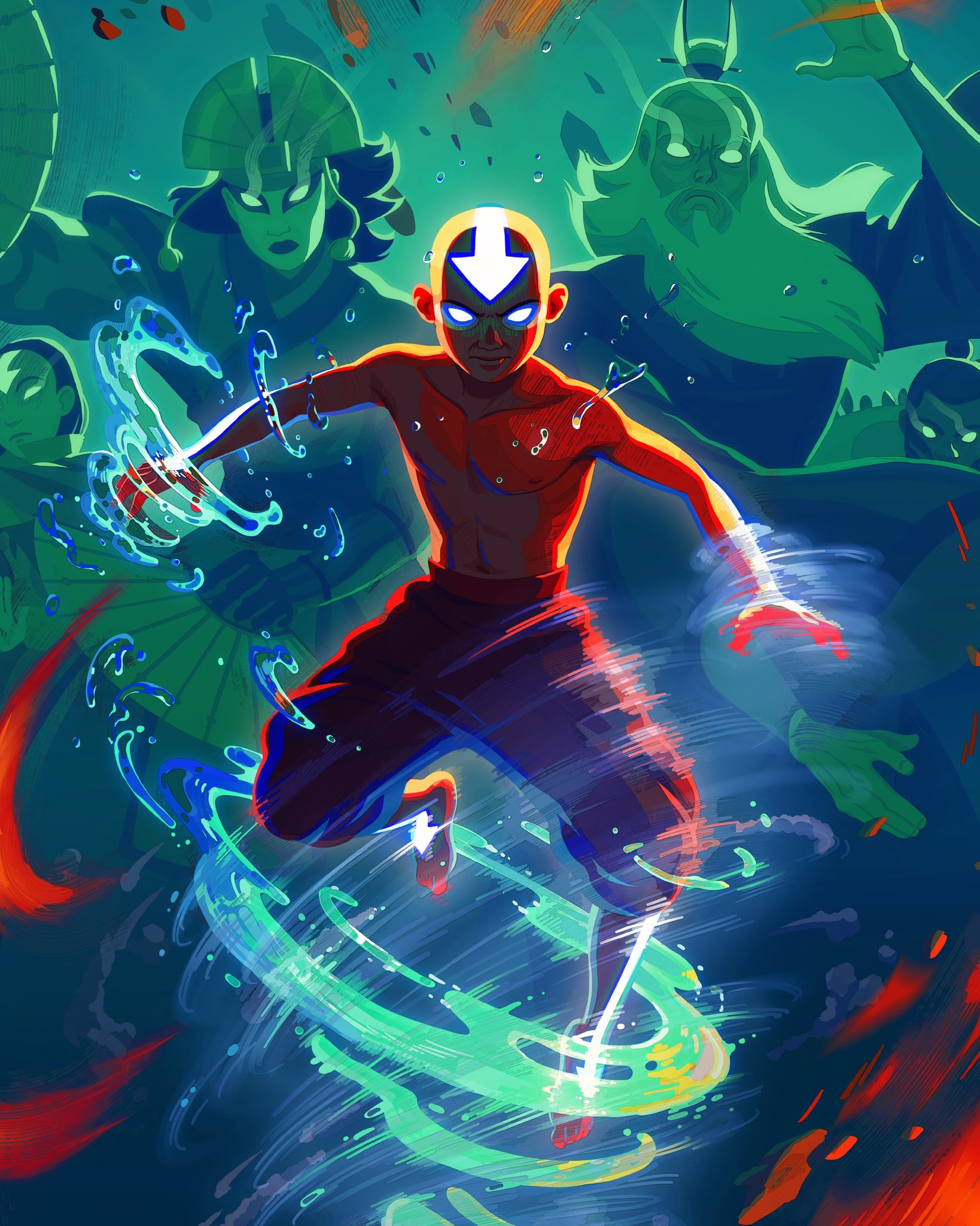 Avatar The Last Airbender Wallpaper Aang Avatar State