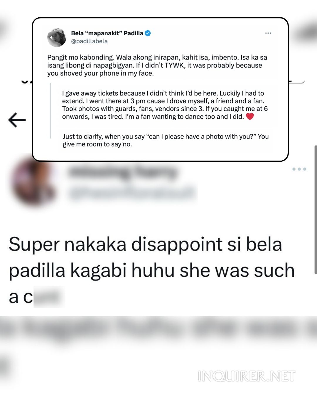 Inquirer on Twitter: "‘PANGIT MO KABONDING’ LOOK: Actress Bela Padilla reacts to a social media ...