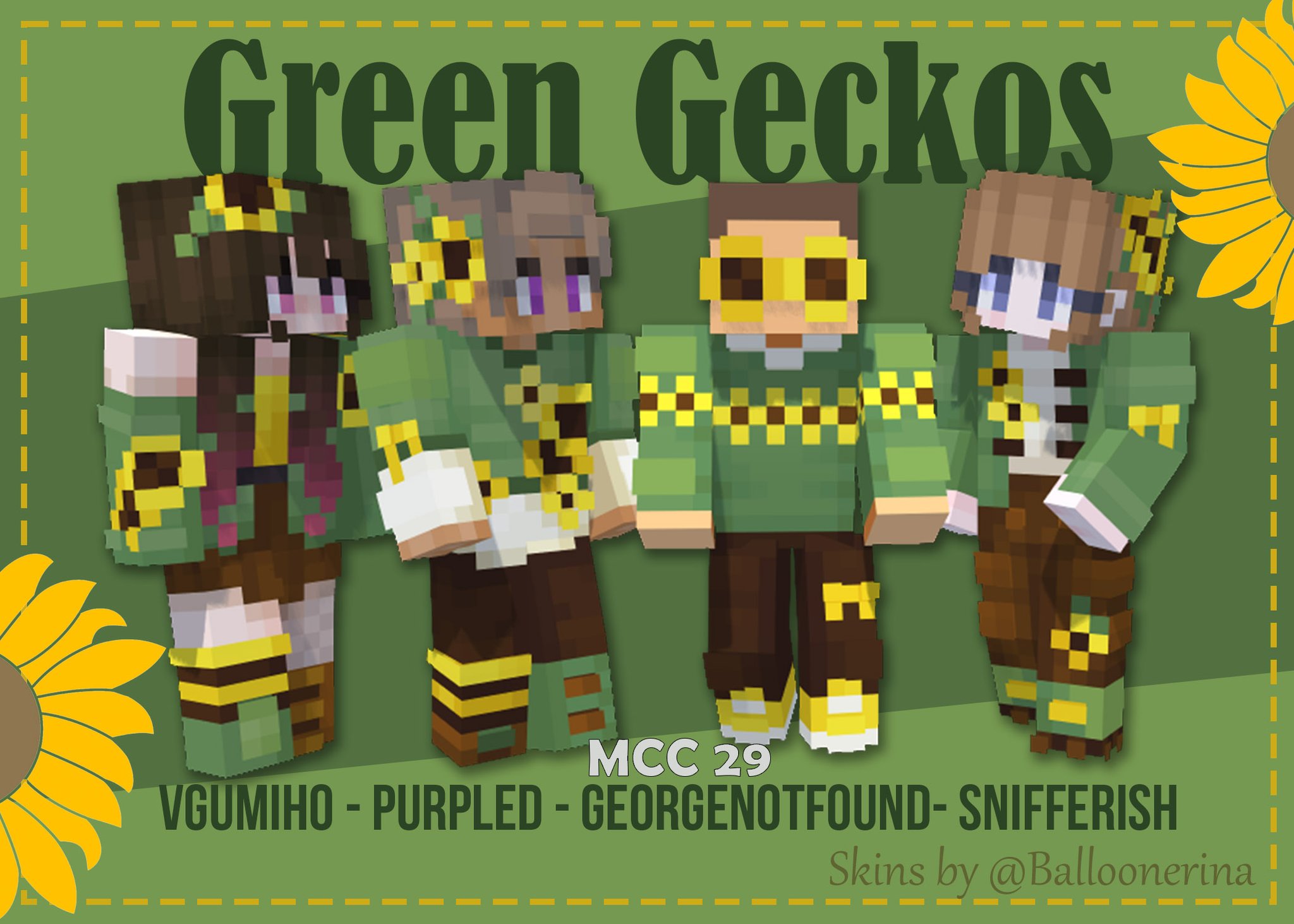 Balloonerina on Twitter: "[ [ 🌻MCC 29 Green Geckos 🌻] ] Flower Gogy Glasses?? – Take my money ...