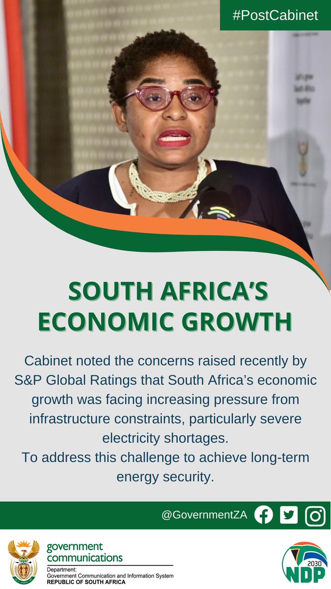 South African Government On Twitter Postcabinet Cabinet Noted The
