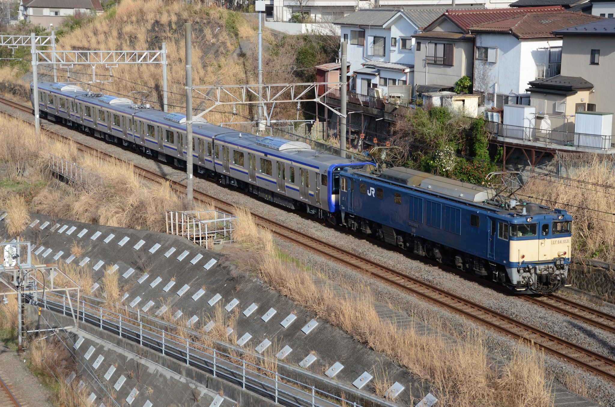 EF8195 on Twitter: "EF64 1031 横須賀総武線E235系付属編成新車回送。近い日にクモヤ牽引となるのでしょうから撮れる時に。 配9645レ 2023年3月16日 15 ...