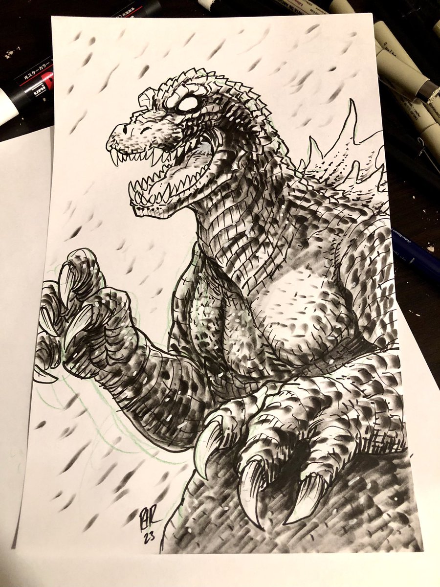「GMK Godzilla sketch 」|Ross Radkeの漫画