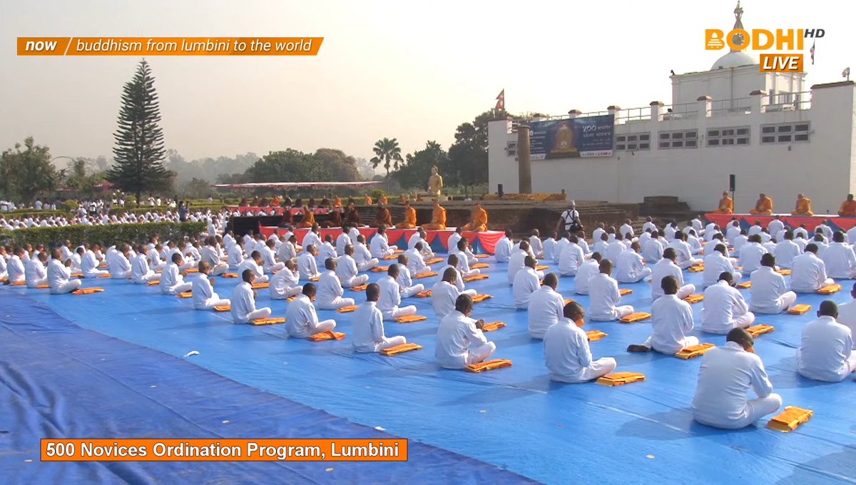 Phra Sanitwong ๏ ๛🌏 on Twitter: "Bodhi Television Live : 🎬 500 NEPALESE ORDINATION PROGRAM ...