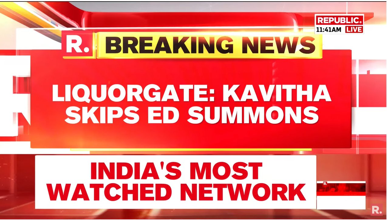 Republic on Twitter: "#BREAKING | Delhi Excise Policy Case: K Kavitha plans to skip ED summons ...