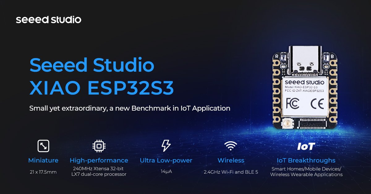 Seeed Studio on Twitter: "🔥#XIAO ESP32S3 is finally here! With a 240MHz dual-core Xtensa ...