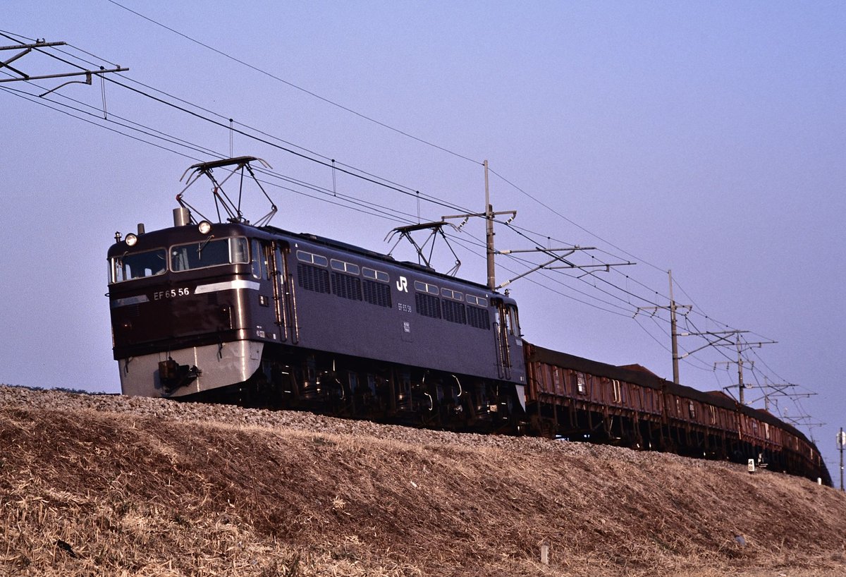 とーちゃん on Twitter: "両毛線 茶釜のEF65 56 #思い出の安中貨物"