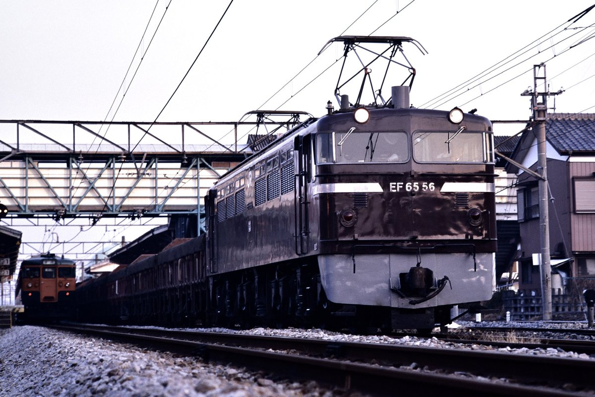 とーちゃん on Twitter: "両毛線 茶釜のEF65 56 #思い出の安中貨物"