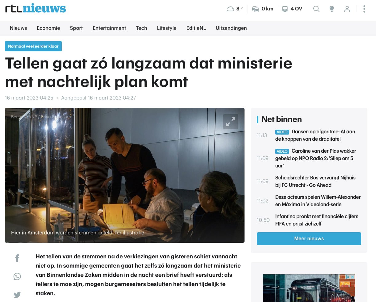 Wouter Aukema on Twitter: "#WOBTeam - Voor het tijdelijk stilleggen van stemopneming door ...