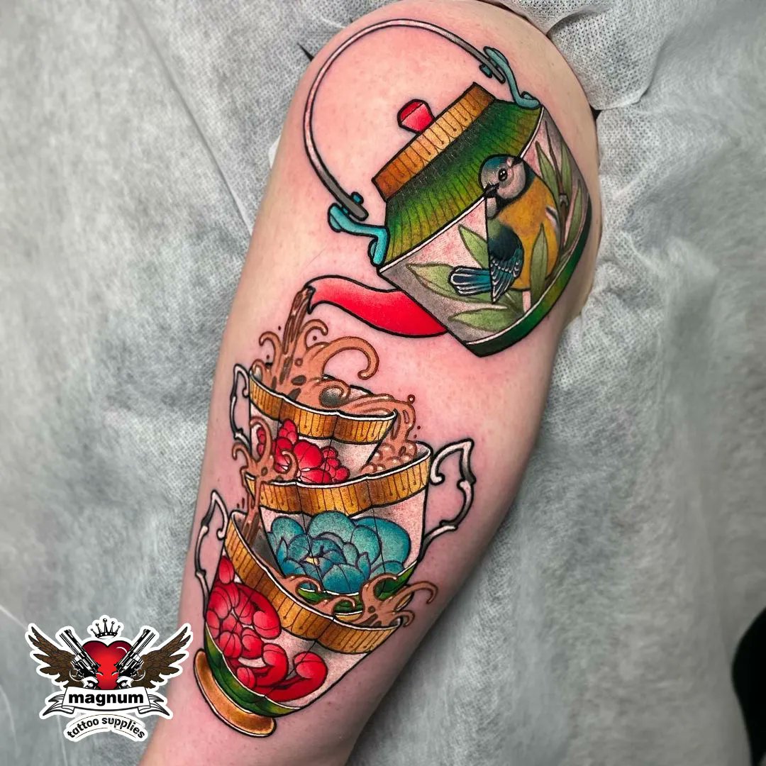 Japanese Tea Pot Tattoo