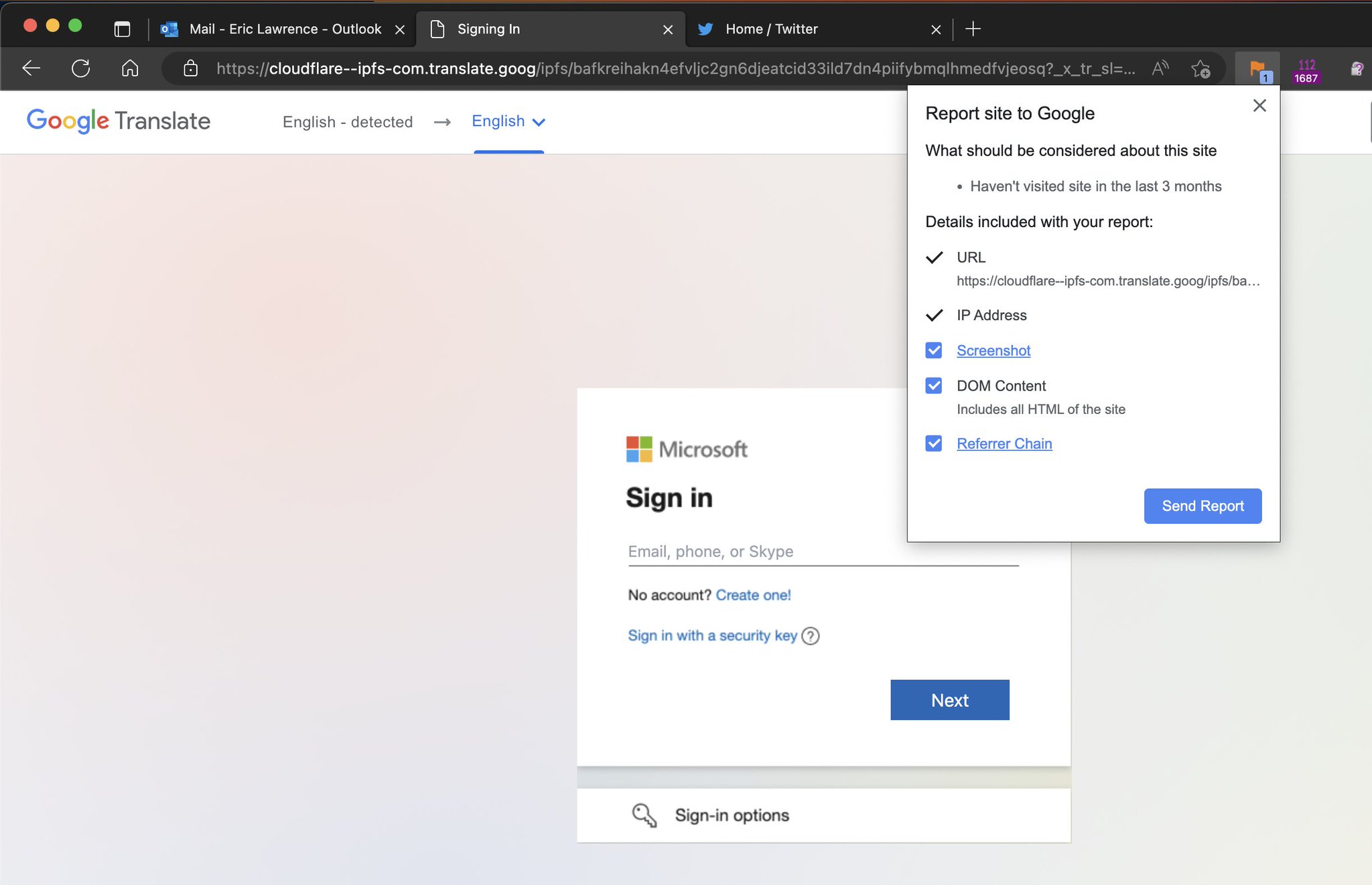 🎻 Eric Lawrence on Twitter: "We should probably add IPFS Gateways to the list of "Suspicious ...