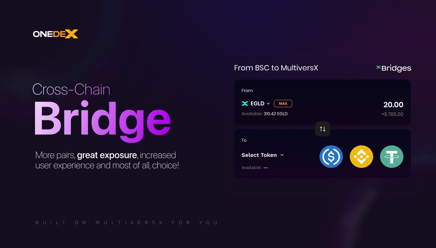 One Dex on Twitter: "☄️xBridges and OneDex ☄️ Being able to bridge assets from one chain to ...