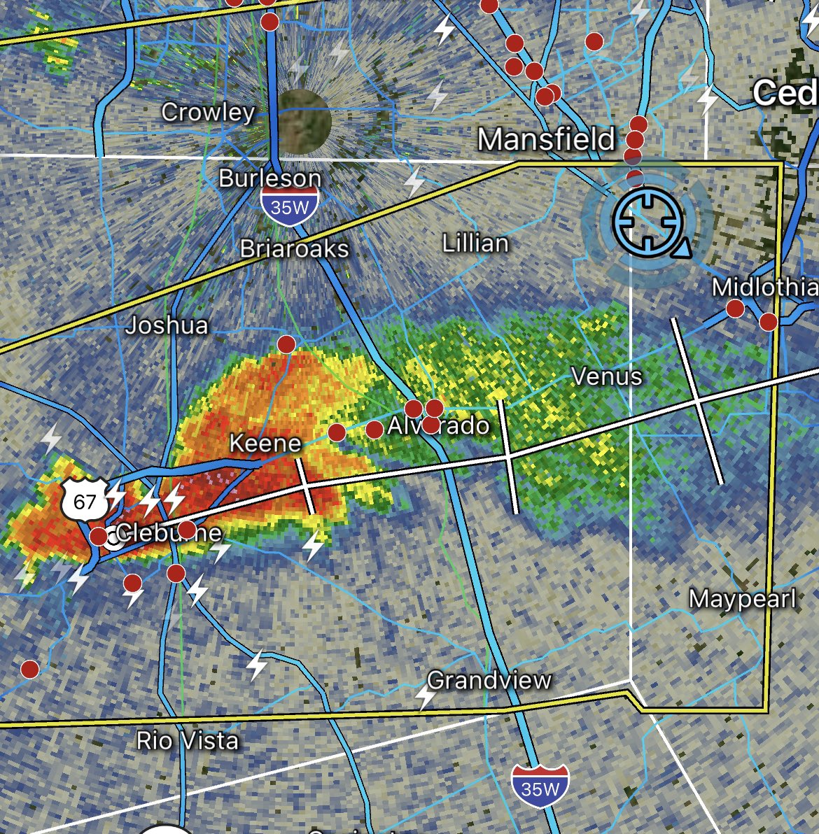 MARCUS REYNOLDS on Twitter: "Beautiful updraft on this Cleburne storm, in route now"