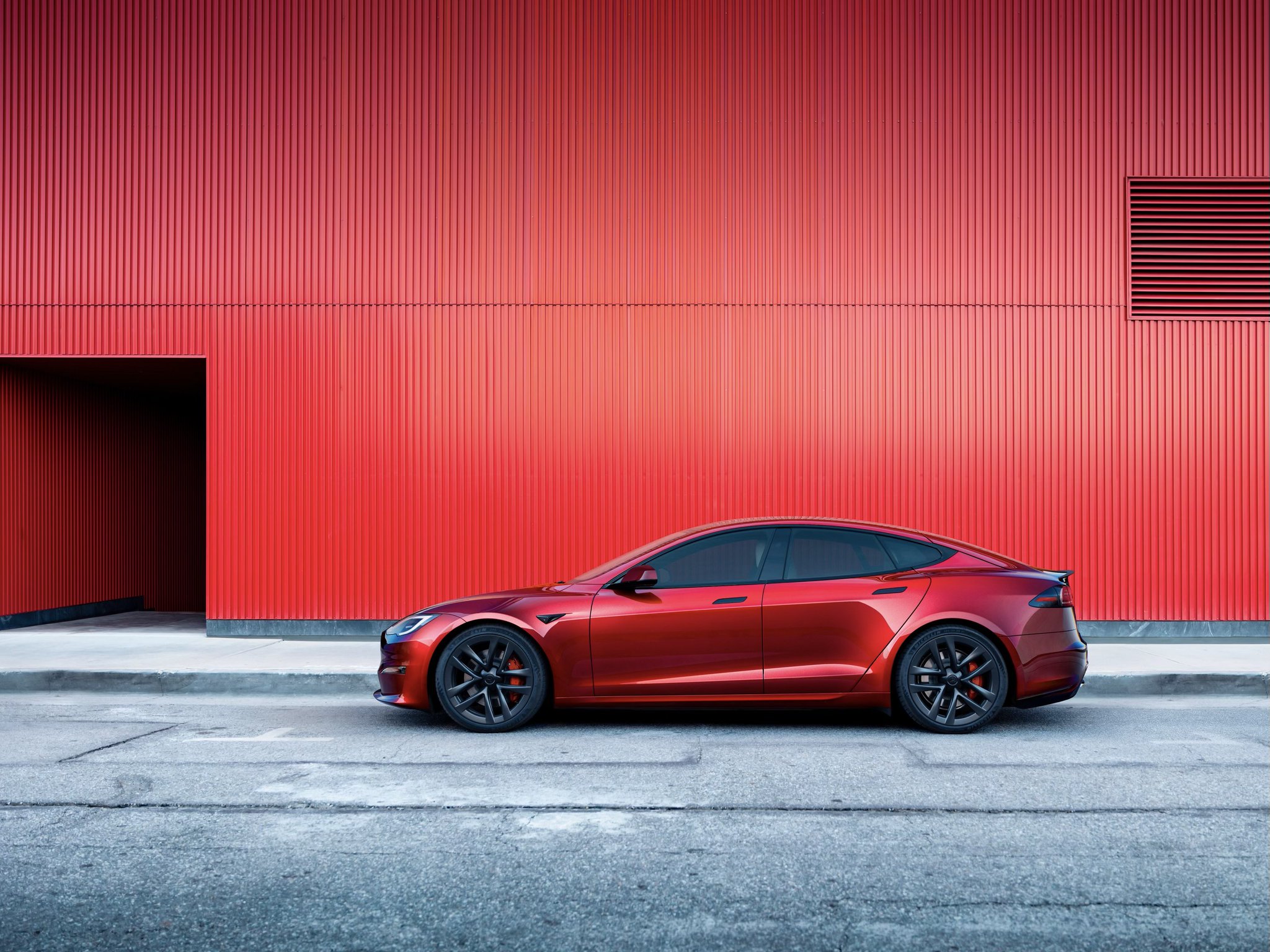 Tesla Model S Red Wallpaper