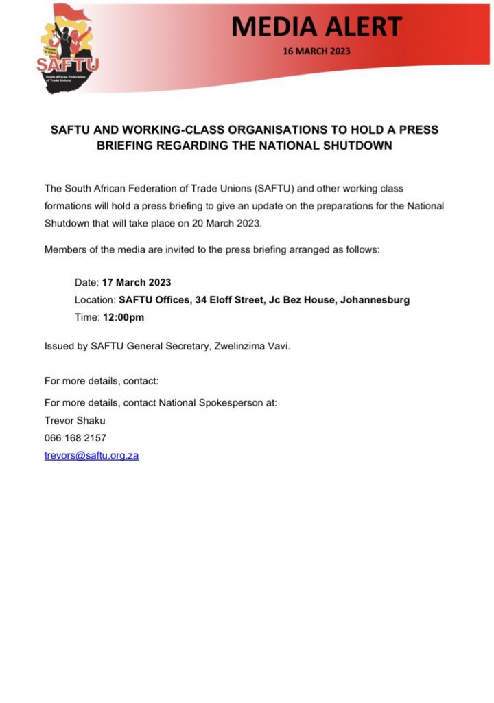 SAFTU on Twitter: SAFTU on Twitter: