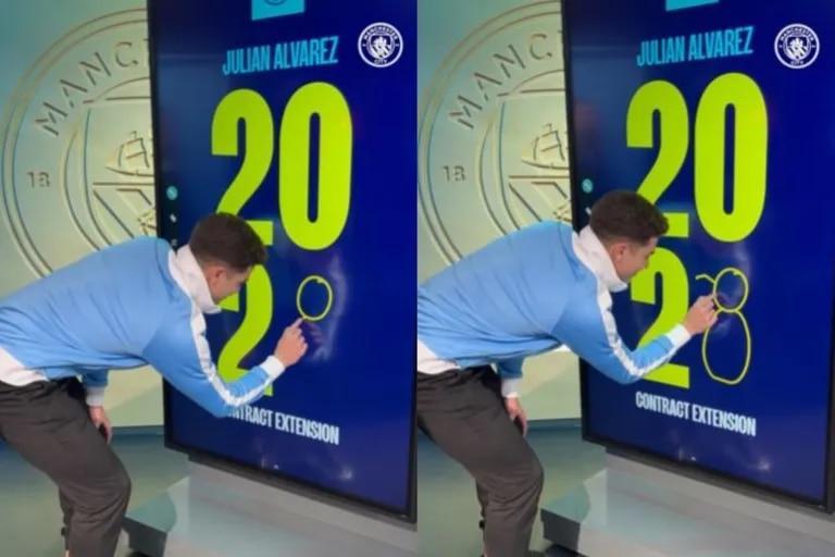 Julián Álvarez extendió su contrato con Manchester City y la firma que ...