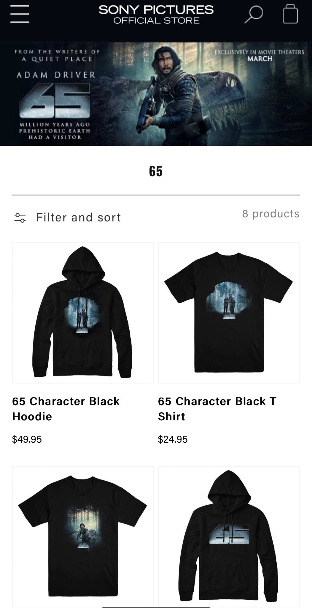 Adam Driver Central / 65 movie🦖🦕 on Twitter: "Official #65movie merchandise is available for ...