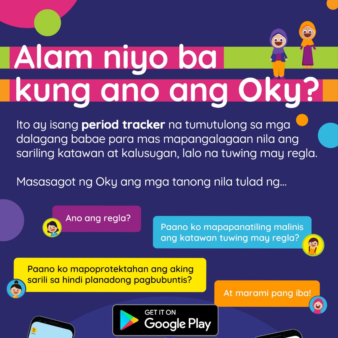 UNICEF Philippines on Twitter: "Ang #OkyPH App ay isang menstrual period tracker para sa bawat ...