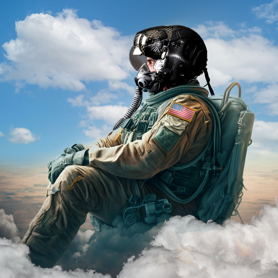 Fighter Pilot Helmet Art