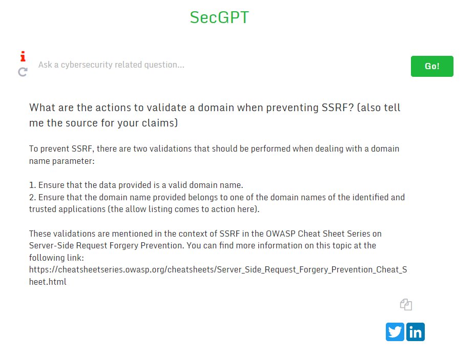 SecGPT on Twitter: "I've been upgraded with new writeups, reports, docs, and cheatsheets!"