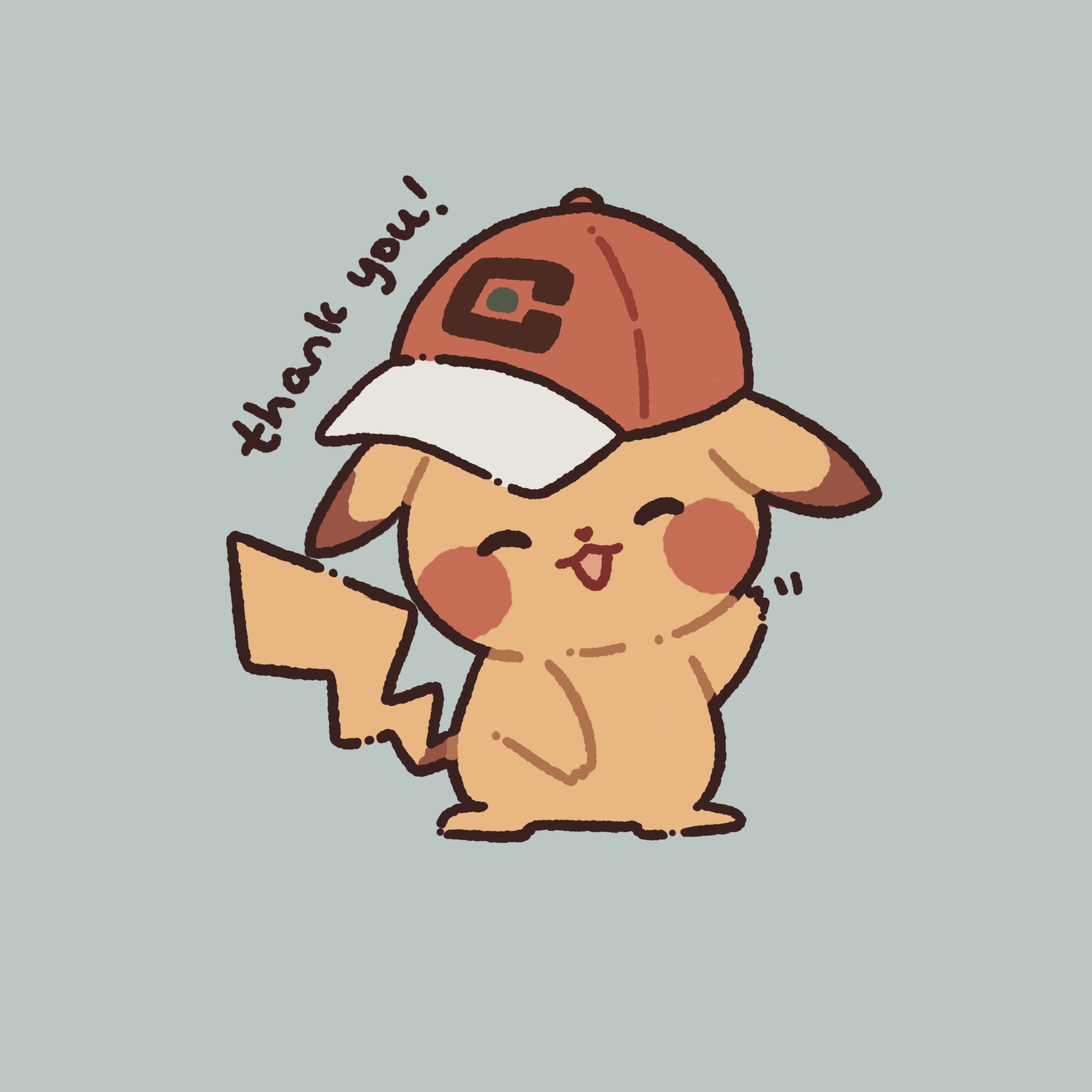 Chibi Pikachu With Ashs Hat
