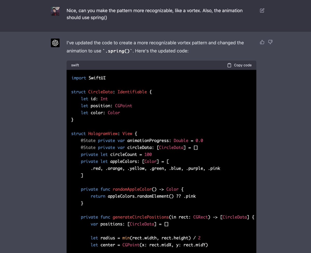 Gpt4 Prototyped This Animation In Swiftui Zero Code Edits Thread From Datachazgpt 🤯 Not A 5431