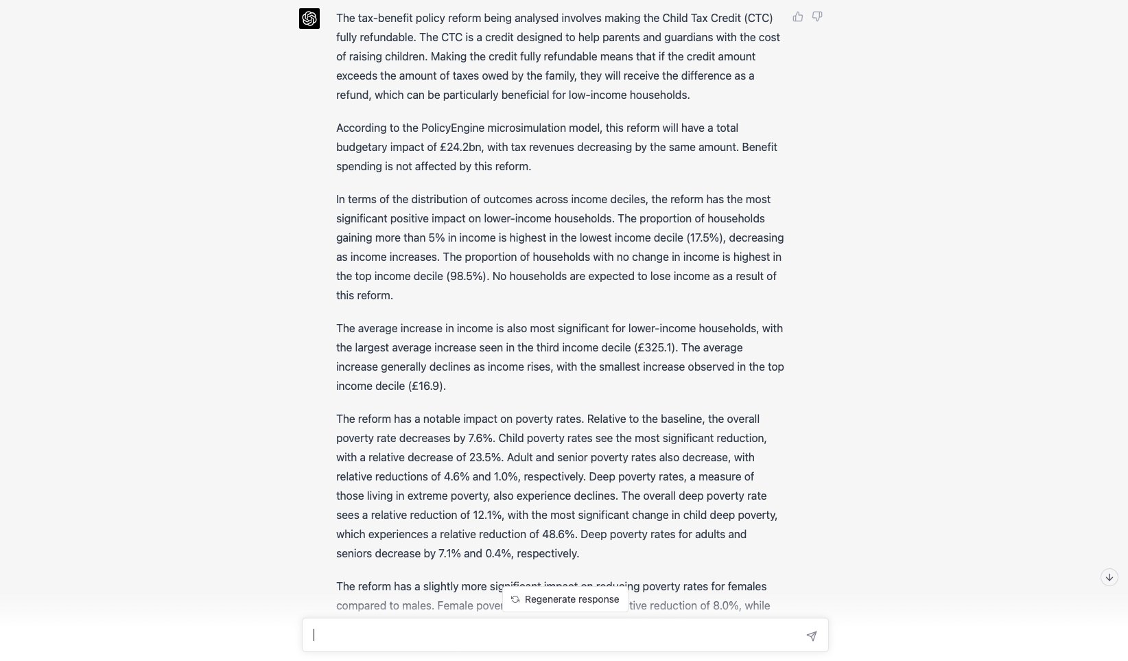 PolicyEngine on Twitter: "💡With PolicyEngine-ChatGPT, we aim to revolutionize policy analysis ...