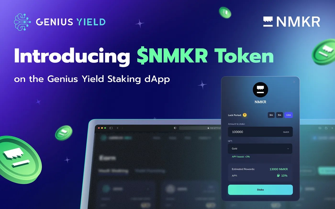 Genius Yield official on Twitter: "Hello #cardanocommunity! 🚀We are proud to announce that @nmkr ...