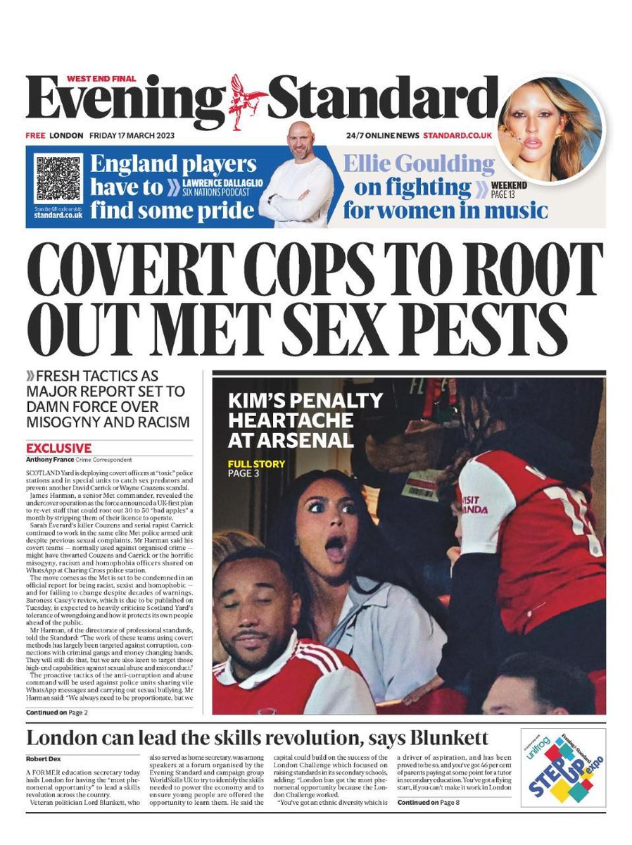 Tomorrows Papers Today On Twitter Fridays Evening Standard Covert