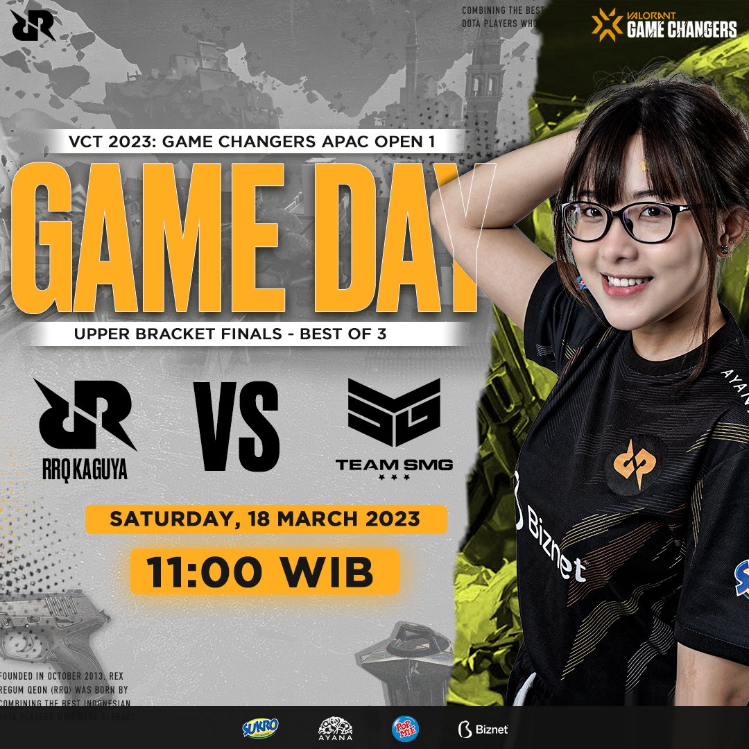 Team RRQ on Twitter: "RRQ Kaguya will face TEAM SMG in the UB Finals for the VCT #GameChangers ...
