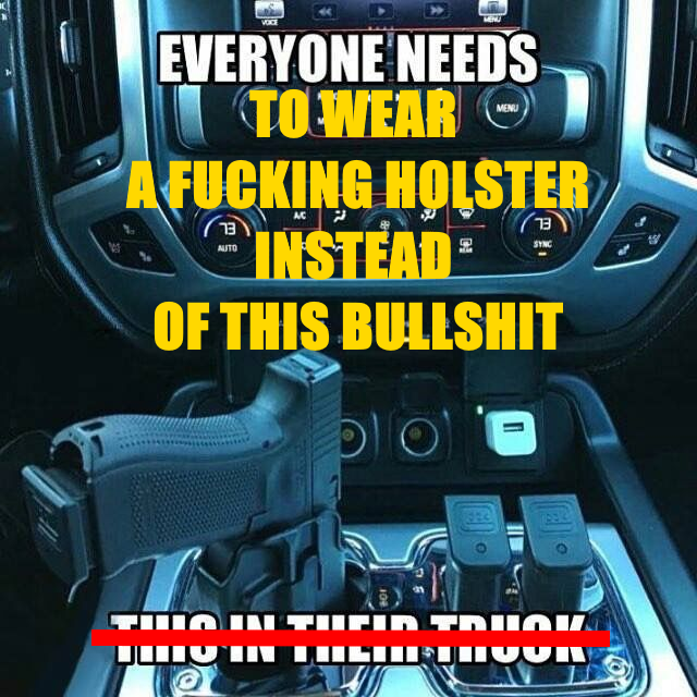 Tacticool Memes⚪ on Twitter: "Car holsters & magnet mounts are stupid b/c -Most NDs occur during ...