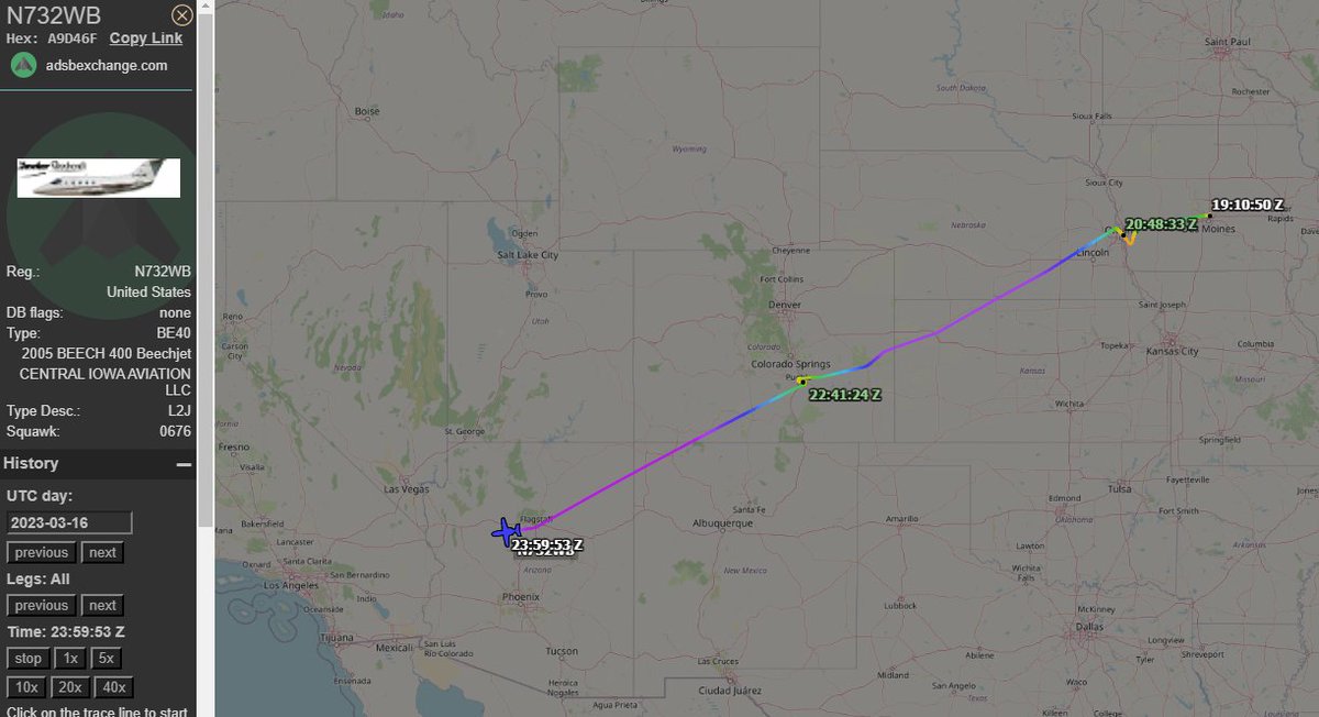 A large number (>20) of Private Jets landed in Omaha yesterday ...