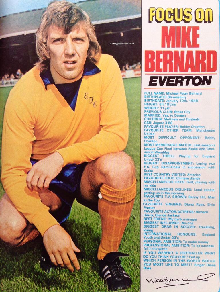 A Football Archive* on Twitter: "RT @MemorabiliaMal: Mike Bernard #EFC Shoot magazine OTD 17/3/73"