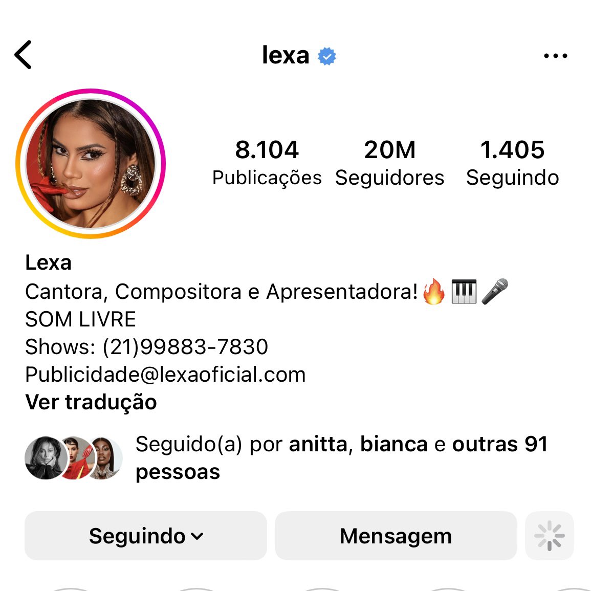 Portal De Reality On Twitter 🚨 Se Tivesse Confirmada No Bbb 23 Lexa