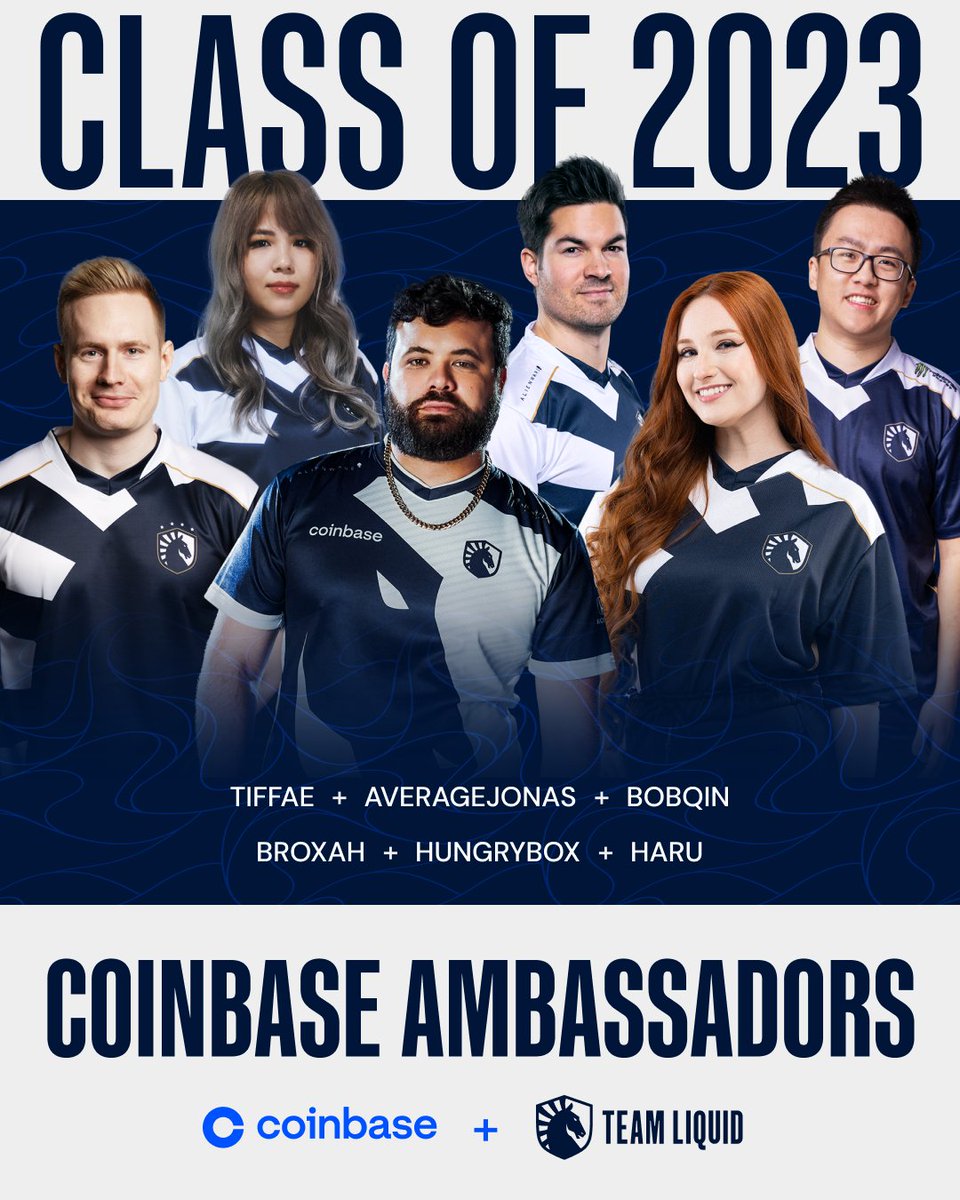 Team Liquid on Twitter: "We are thrilled to announce our @Coinbase Ambassadors for 2023!🥳💙 With ...