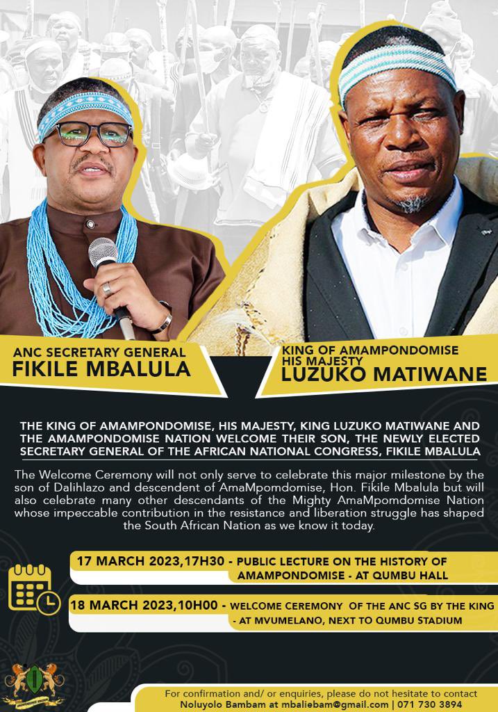 ANC SECRETARY GENERAL | Cde Mbalula on Twitter: "Tomorrow, 18 March 2023, the King of ...