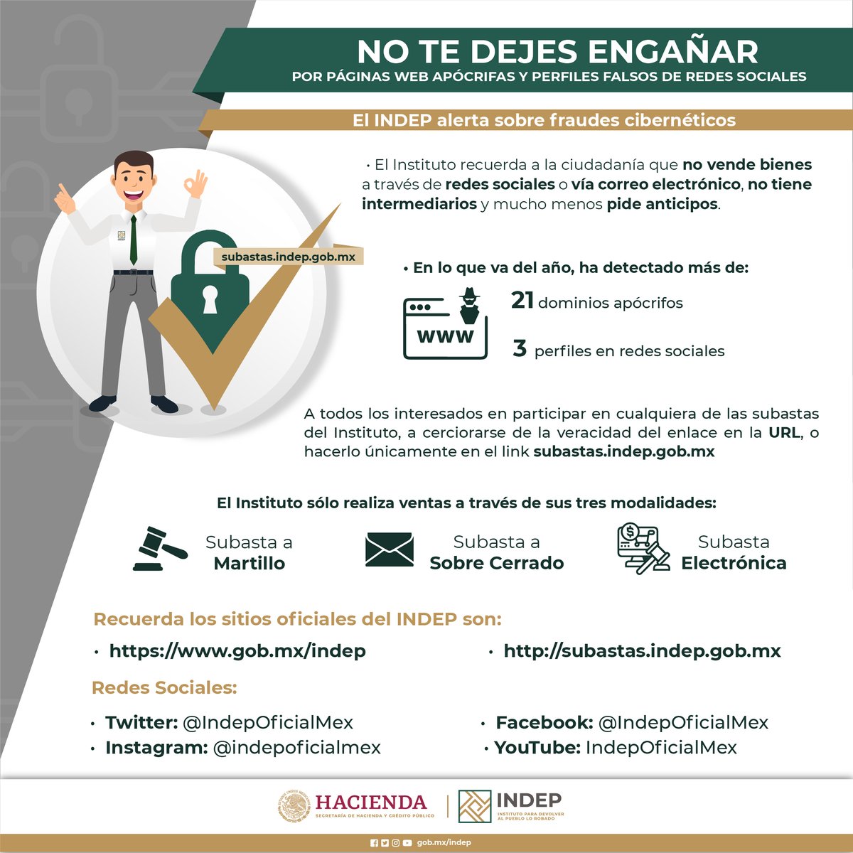 IndepOficialMex on Twitter: "El Instituto para Devolver al Pueblo lo Robado alerta sobre páginas ...
