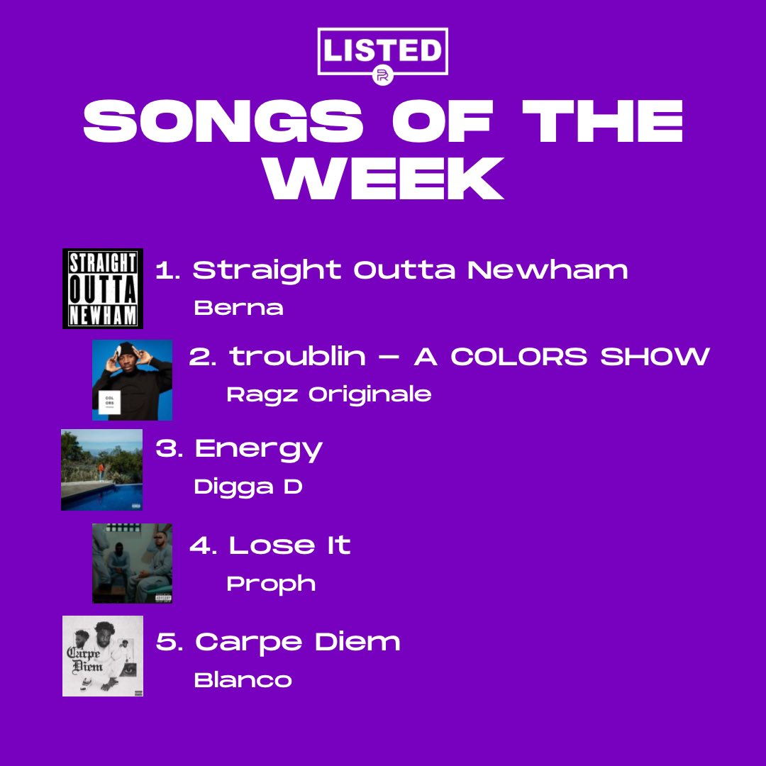 Lr Loose 6️⃣ On Twitter Rt Listedpr Listed Pr Songs Of The Week We