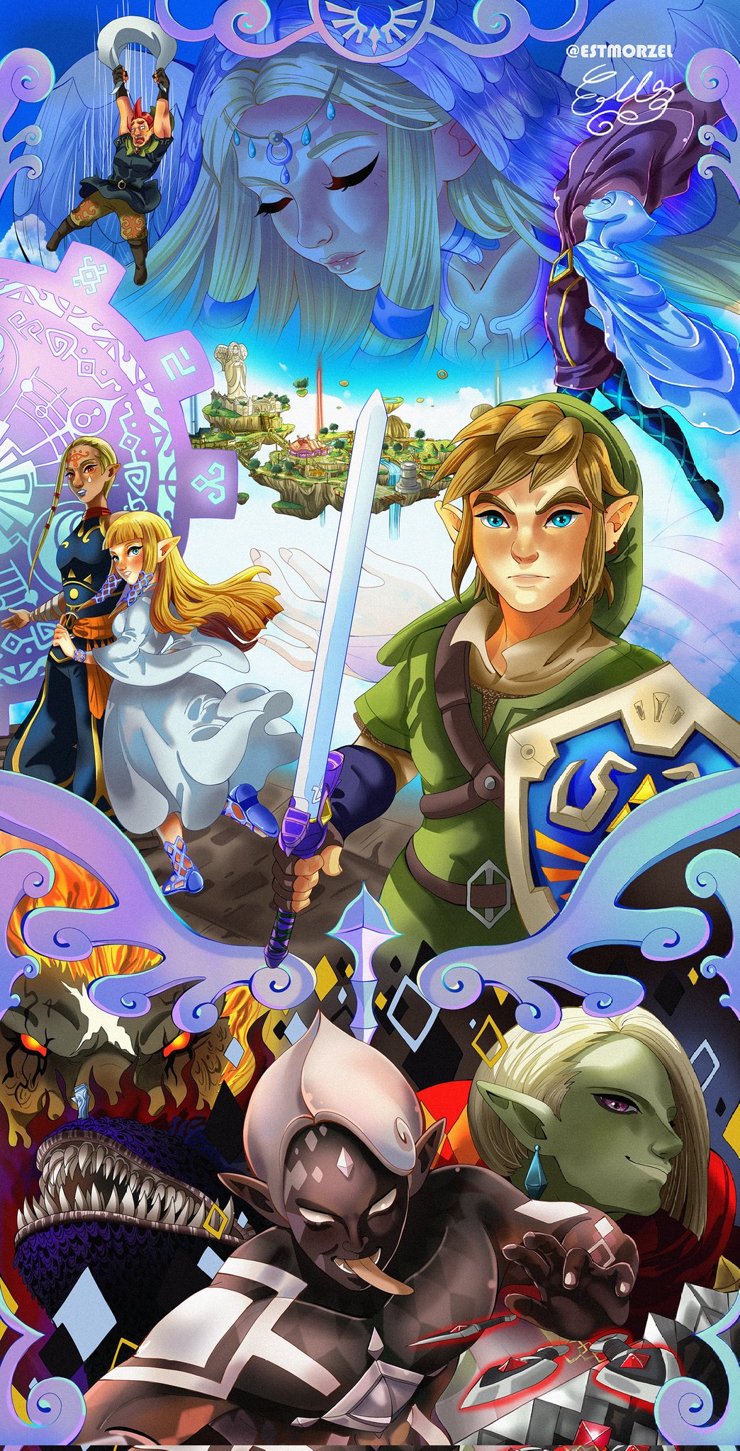 Legend Of Zelda Skyward Sword Link Drawing