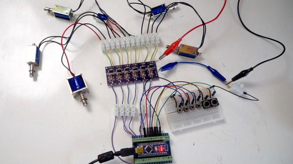 Arduino On Twitter Control Six Solenoids With An Arduino Nano And A 9301