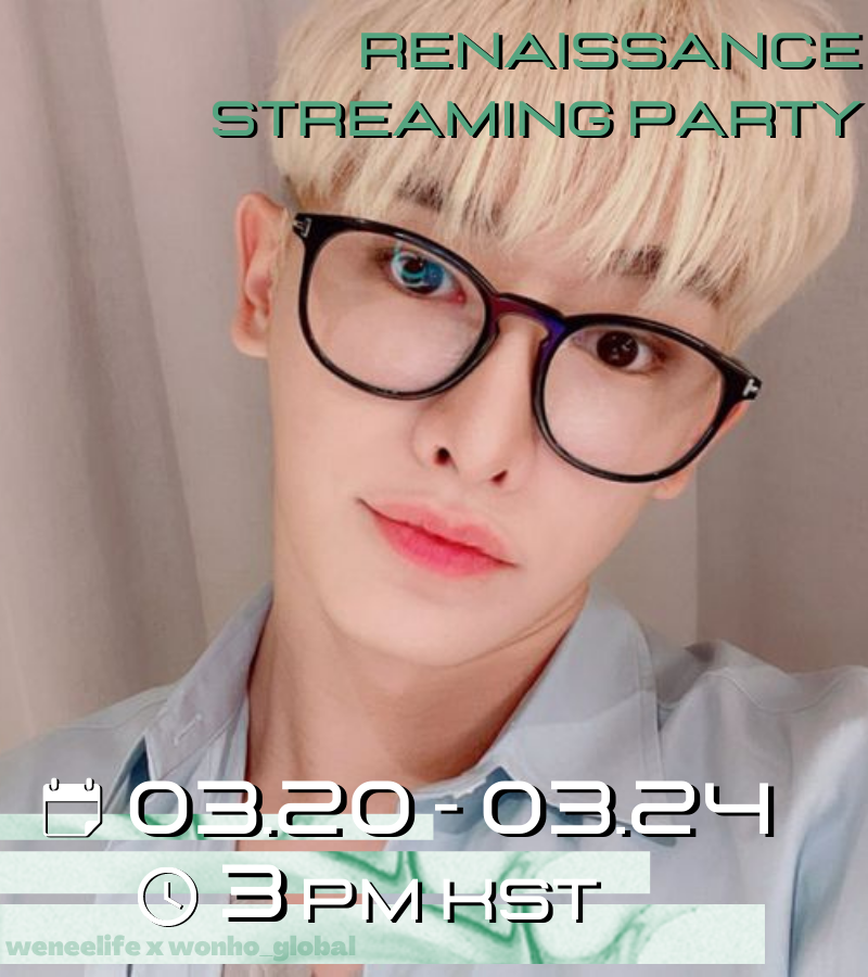 WONHO GLOBAL 💙 Fan Account 💙 on Twitter: "[STREAMING] feat. @WeneeLIFE & @renaissanceapp 🎸Starts ...